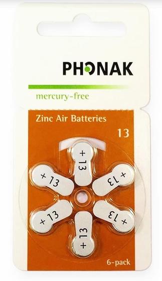 60 Pilhas P13 Phonak Aparelho Auditivo - Mercury Free - Acessórios Auditivos - Magazine Luiza