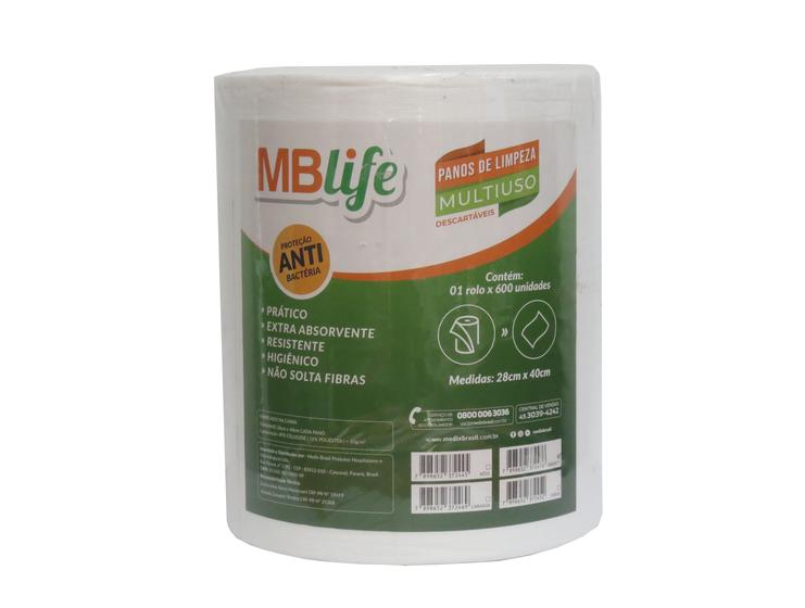 600 Pano Limpeza Multiuso Perflex Luxo Rolo 240m Picotado - MEDIX ...