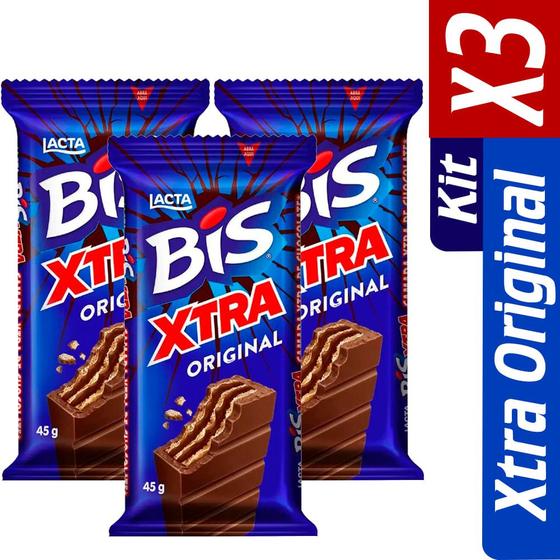 7622300988470 - kit com 3 chocolate lacta bis xtra wafer original 45g ...