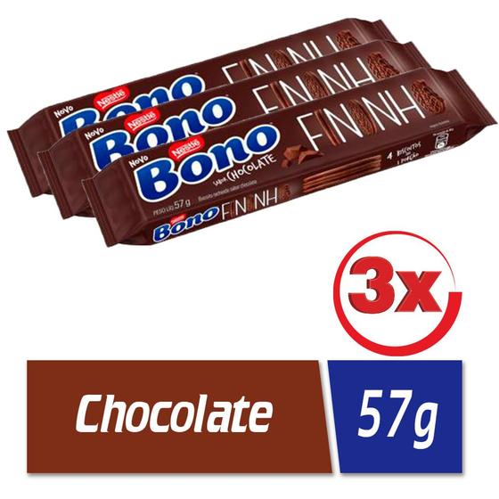 7891000304877 - kit de 3 biscoitos recheado chocolate bono fininho ...