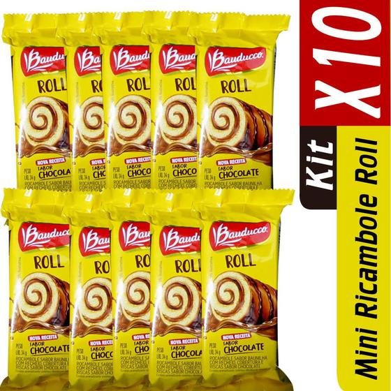 7891962051574 - kit com 10 mini rocamboles bauducco roll chocolate 34g ...
