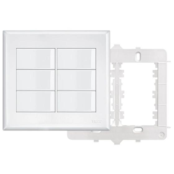 7un Interruptor Paralelo Three Way 16A 6 Teclas 4x4 Com Placa Evidence ...