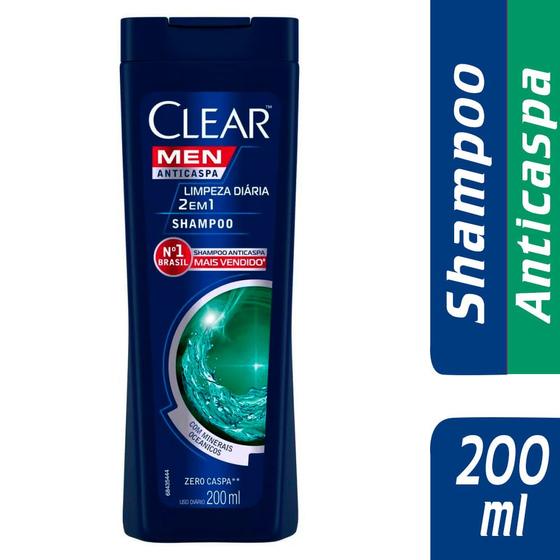 84157904 - shampoo anticaspa clear limpeza diária - 2 em 1 - 200ml ...