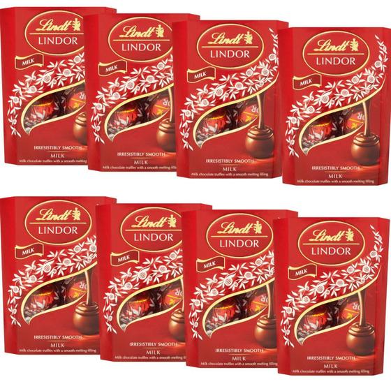 8X Bombom Chocolate Suiço Lindt Lindor Ao Leite 37G - Bombom - Magazine ...