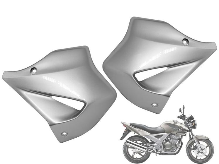 Aba Tanque Cbx 250 Twister 05 Par Prata Metálico Sportive Carenagem