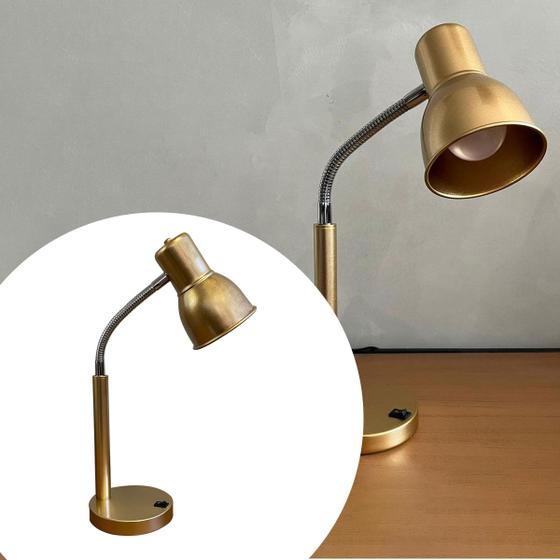 Abajur luminária Direcionavel Moderna Metal Flexivel Para Leitura de ...