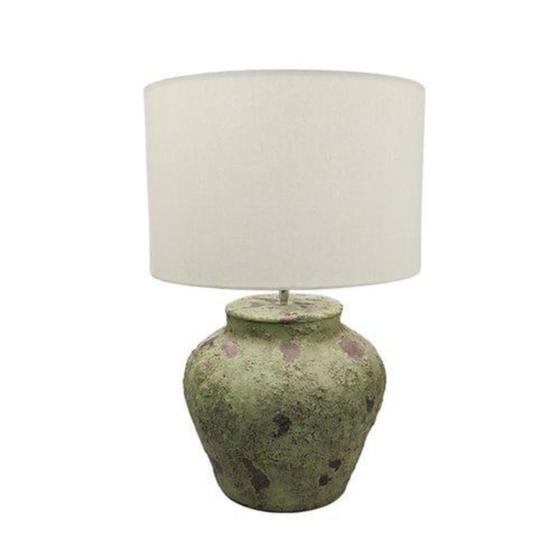 Abajur Rustico Ceramica Rico em Detalhes Cupula Redonda - LUXdécor ...