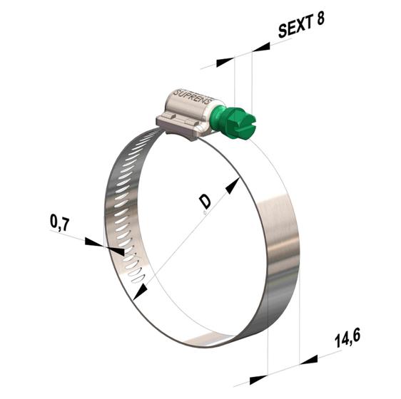 Abraçadeira Flexil fabricada totalmente em aço Carbono-código GRA054 ...