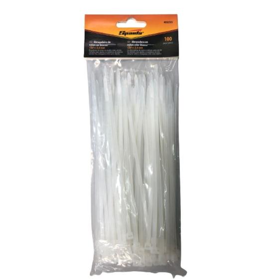 Abraçadeira Nylon Tipo Cinta Hellerman 3,6 x 180 mm Branco Pacote com ...