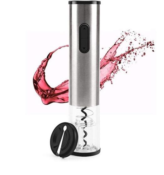 Abridor de Garrafas de Vinho Elétrico Saca Rolhas Automático Inox - Electric Wine Opener ...