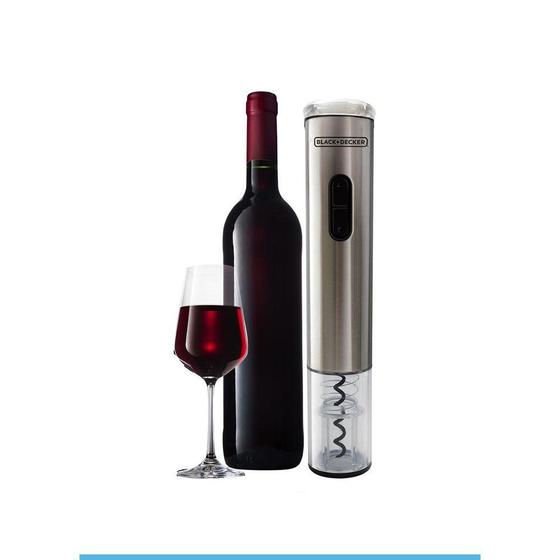 Abridor de Vinho Black Decker Inox A Pilha Wine Inox - Saca Rolhas ...