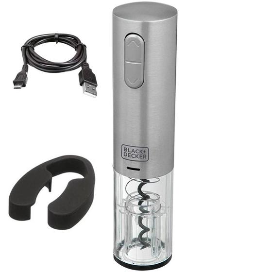 Abridor de Vinho em Inox Black Decker W10-BR Bateria Lithium LED USB ...