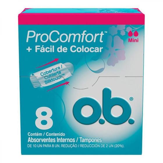 ABS OB PROCOMFORT MINI 8un - O.B. - Absorvente - Magazine Luiza