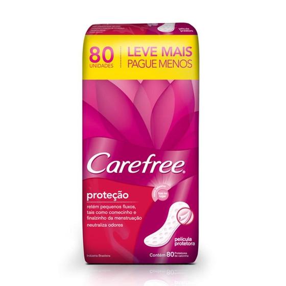 Absorvente Carefree Proteção Com Perfume Leve 80 Pague 60 - Embalagem c ...