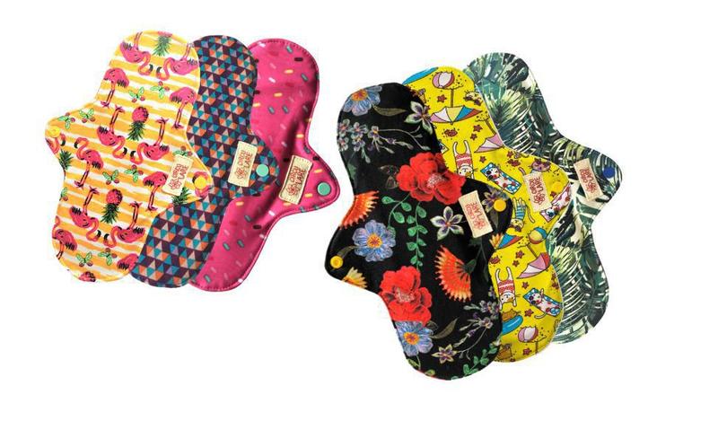 Absorvente Ecológico de pano Reutilizável kit 3 Normal e 3 Noturno ...