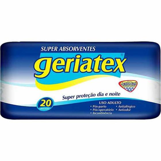 Absorvente Geriatex 20 Unidades - pós parto / idosos - Absorvente ...
