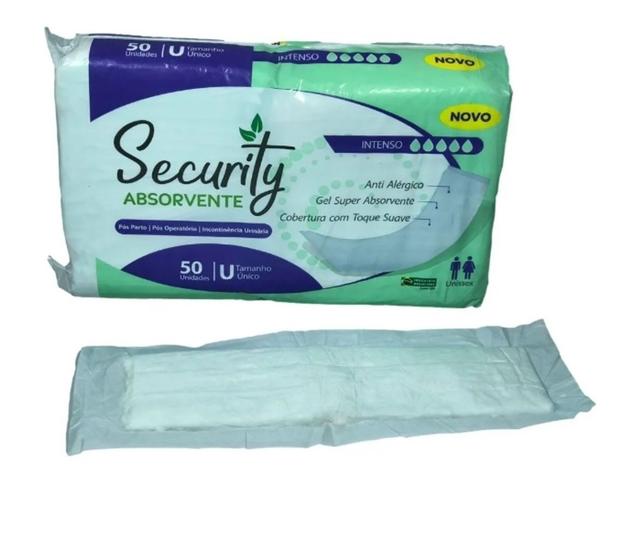 Absorvente Geriátrico Pós Parto Operatório Security C/ 50 Un ...