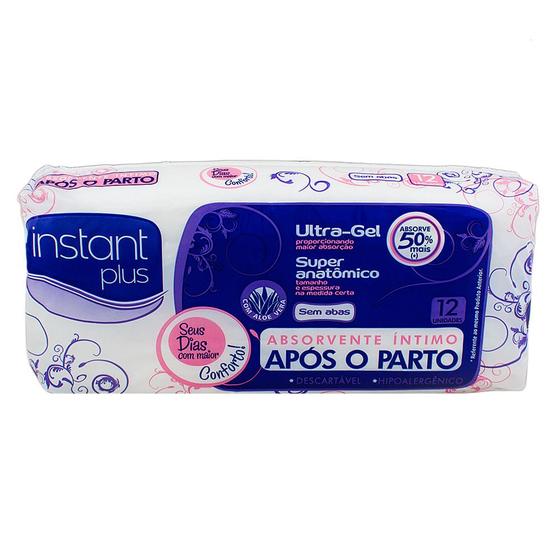 Absorvente Instant Plus Pós-Parto com 12 Unidades - Acessórios para ...