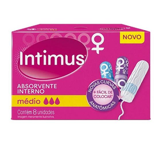 Absorvente Interno Intimus Médio Contém 8 Unidades EAN 1867 ...