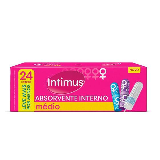 Absorvente Íntimos Interno Médio Leve 24 Pague 22 Unidades - Intimus ...