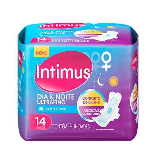 Absorvente intimus dia e noite com abas 14 unidades - Absorvente ...