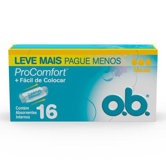 Absorvente Intimus OB ProComfort Médio 16 Unidades - Absorvente Interno ...