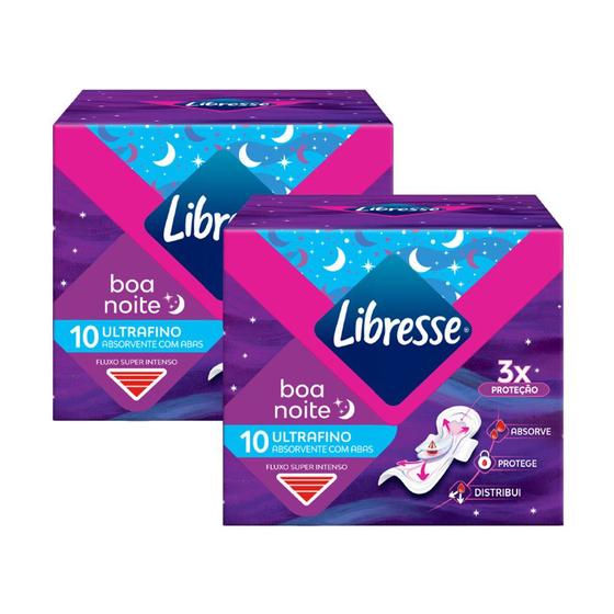Absorvente Noturno com abas Libresse Ultrafino 20un - Absorvente ...