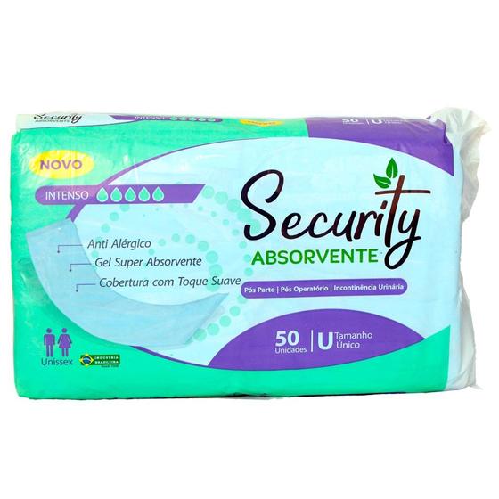 Absorvente Para Adulto Geriátrico Pós Parto Security Com 50 unidades ...