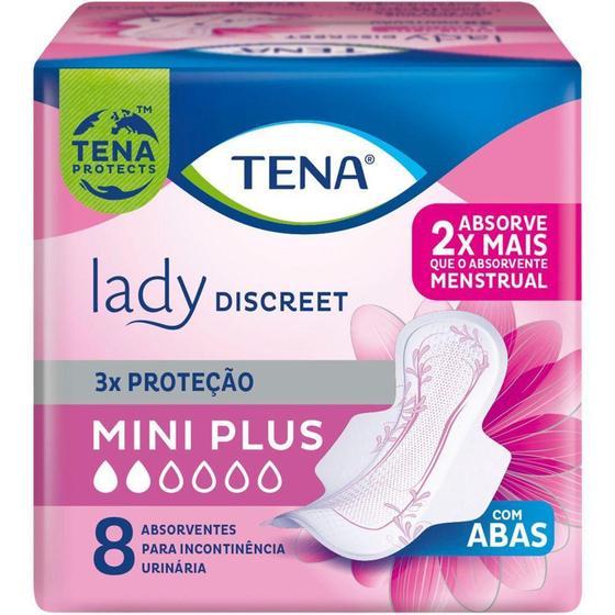 Absorvente para Incontinência Urinária Tena Lady Discreet Mini Plus com ...