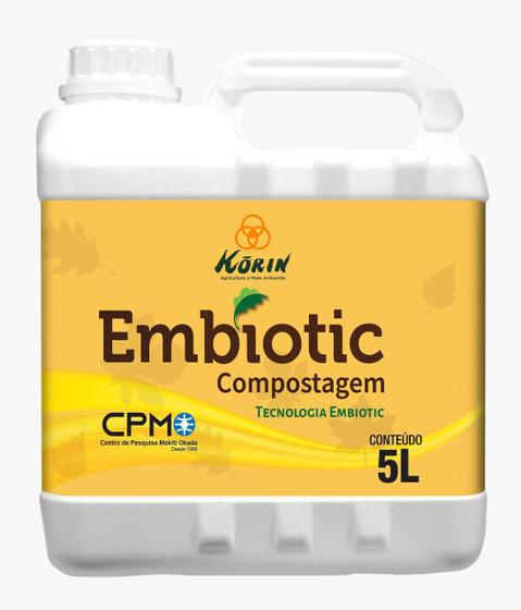 Acelerador De Compostagem Embiotic Line 5 Litros Korin - Fertilizante ...