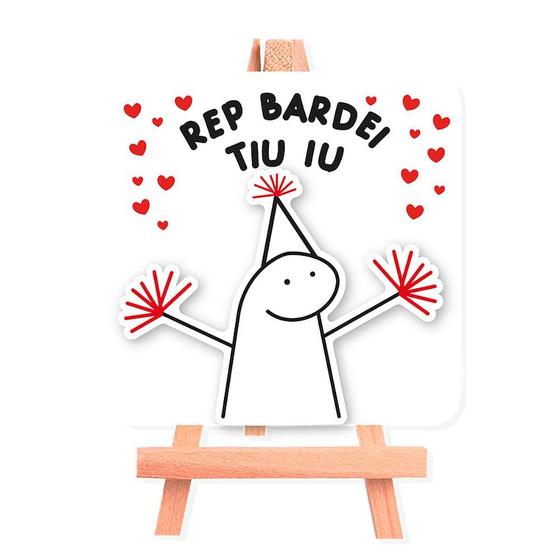 Acessório Decorativo Flork Meme Rep Bardei Tiu Iu Cavalete - Fantasias ...