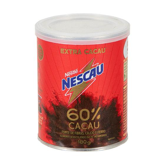 Achocolatado Nescau em Pó 60% Cacau NESTLÉ 180g - Achocolatado ...