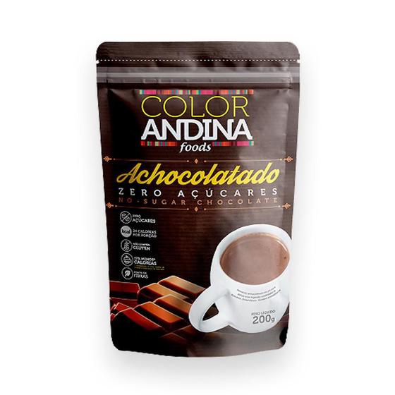 Achocolatado Sem Açucar Cacau Puro 200G Color Andina - Achocolatado ...
