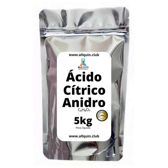 Ácido Cítrico Anidro 5kg 100% Puro Alimentício - Allquin - Sabão em Pó ...