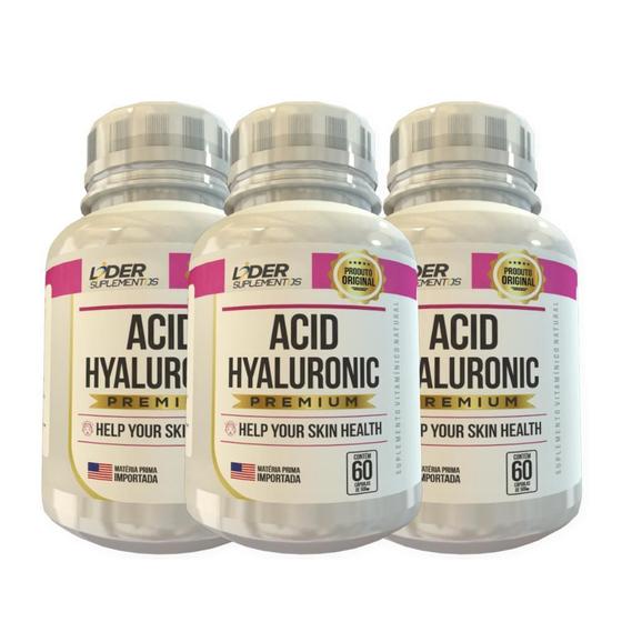 Ácido Hialurônico Caps 500Mg 60 Cápsulas Kit Com 3 Potes - Lider Vendas ...
