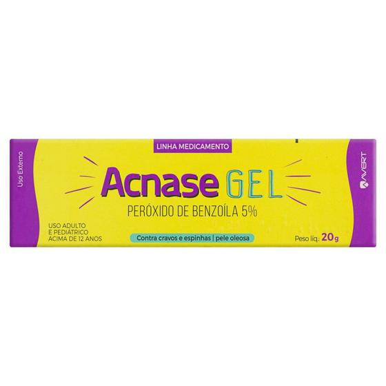 Acnase Gel 50mg Bisnaga com 20G de Gel de Uso Dermatológico - Avert ...