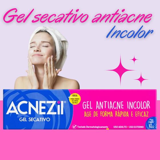 Acnezil Gel Secativo Tratamento de espinhas e cravos 10g - Cimed ...