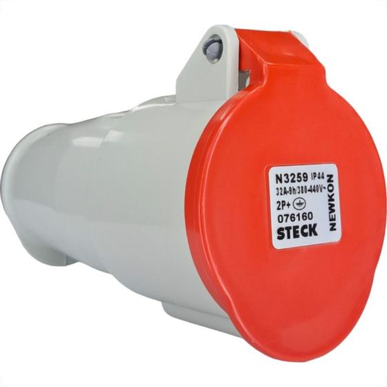 Acoplamento Industrial Femea Steck Newkon 2 Polos+Terra 380V. A 440V ...