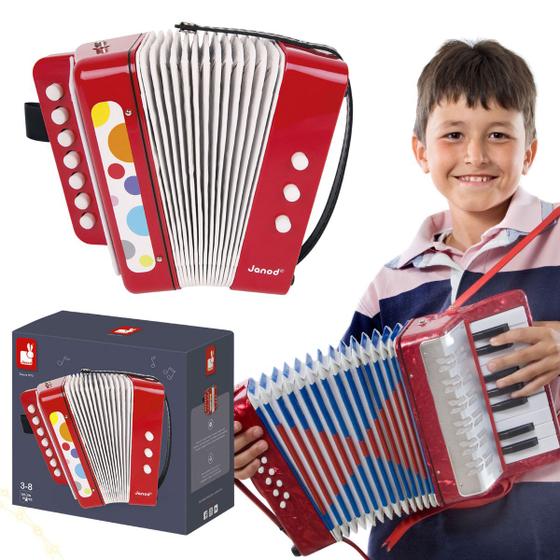 Acordeon Sanfona Instrumento Musical Infantil Confetti Janod ...