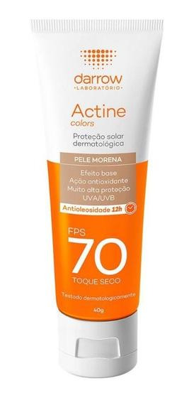 Actine Colors Facial FPS70 Toque Seco Pele Morena 40G - Protetor Solar ...