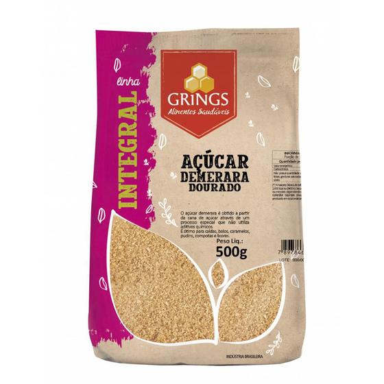 Açúcar Demerara Dourado 500g - Grings - Açúcar - Magazine Luiza