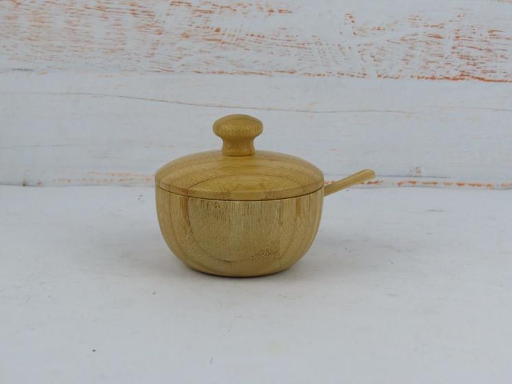 Açucareiro Porta Açúcar Em Bambu Com Colher Linha Ecologic - Lyor ...