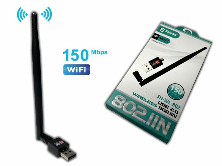 Adaptador Antena Receptor Wireless 150 Mbps Wi-fi PC USB - SHINKA ...
