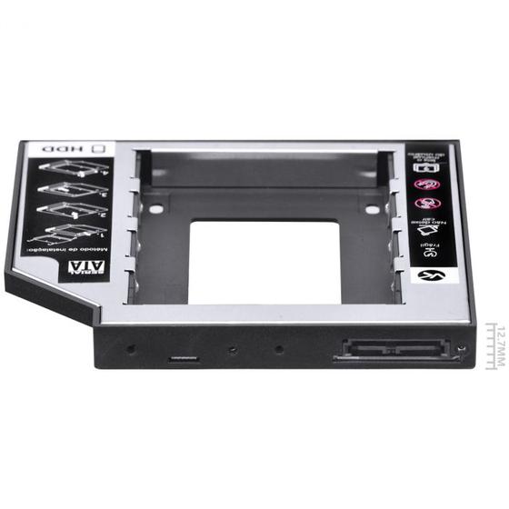 Adaptador caddy para hd ou ssd gaveta dvd notebook sata 12.7mm ac-127 - VINIK - Armazenamento ...
