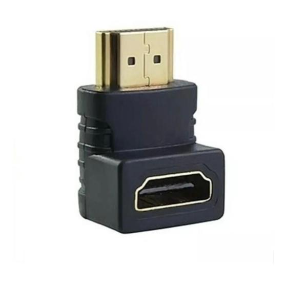 Adaptador Conector HDMI 90Graus em L Macho X Fêmea 1.4 P/ Tv Parede IT-BLUE LE-5507 - Casa ...