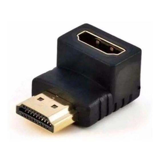 Adaptador Conector HDMI 90Graus em L Macho X Fêmea 1.4 P/ Tv Parede IT-BLUE LE-5507 - Sempre ...