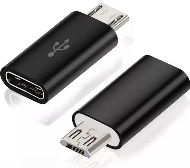Adaptador conector micro usb v8 macho para tipo c fêmea - Flash drive ...