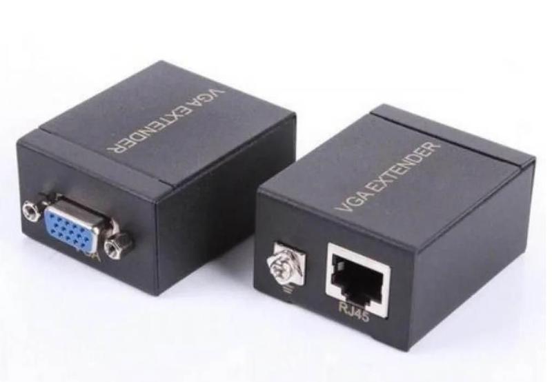 Adaptador Extensor Vga Video Via Cabo Rede Rj45 20M 40M 60M - Extender ...