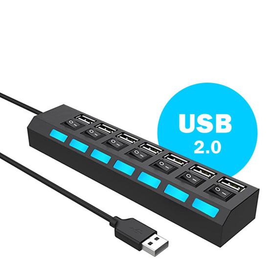 Adaptador HUB 2.0 7 Portas HD 4K Extensor Para PC Notebook - MUNDO ...