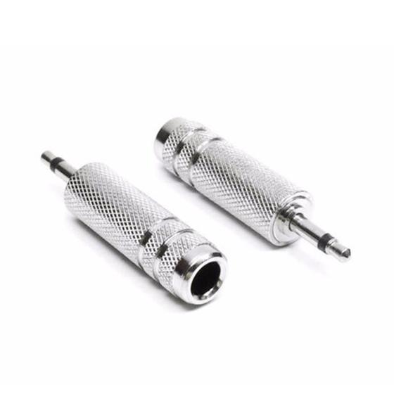 Adaptador P2 Mono Macho x P10 Mono Femea - Metal - STAR CABLE - Cabos e ...